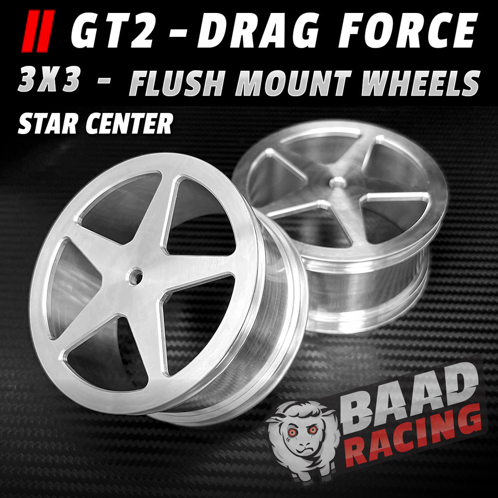 BAAD RACING | Glue Type 3"x3"- RC Drag Car Wheels