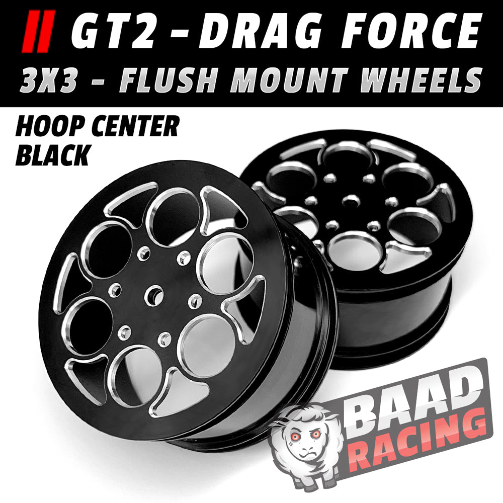 BAAD RACING | Glue Type 3"x3"- RC Drag Car Wheels