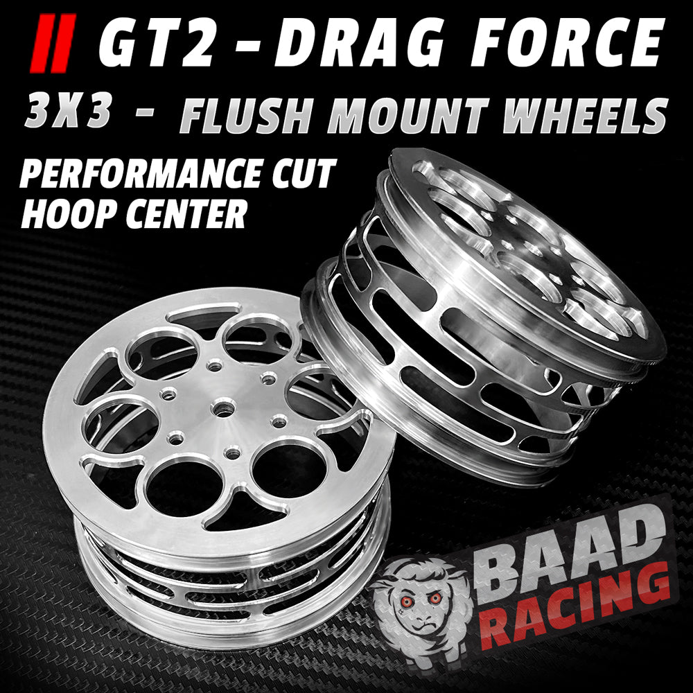 BAAD RACING | Glue Type 3"x3"- RC Drag Car Wheels