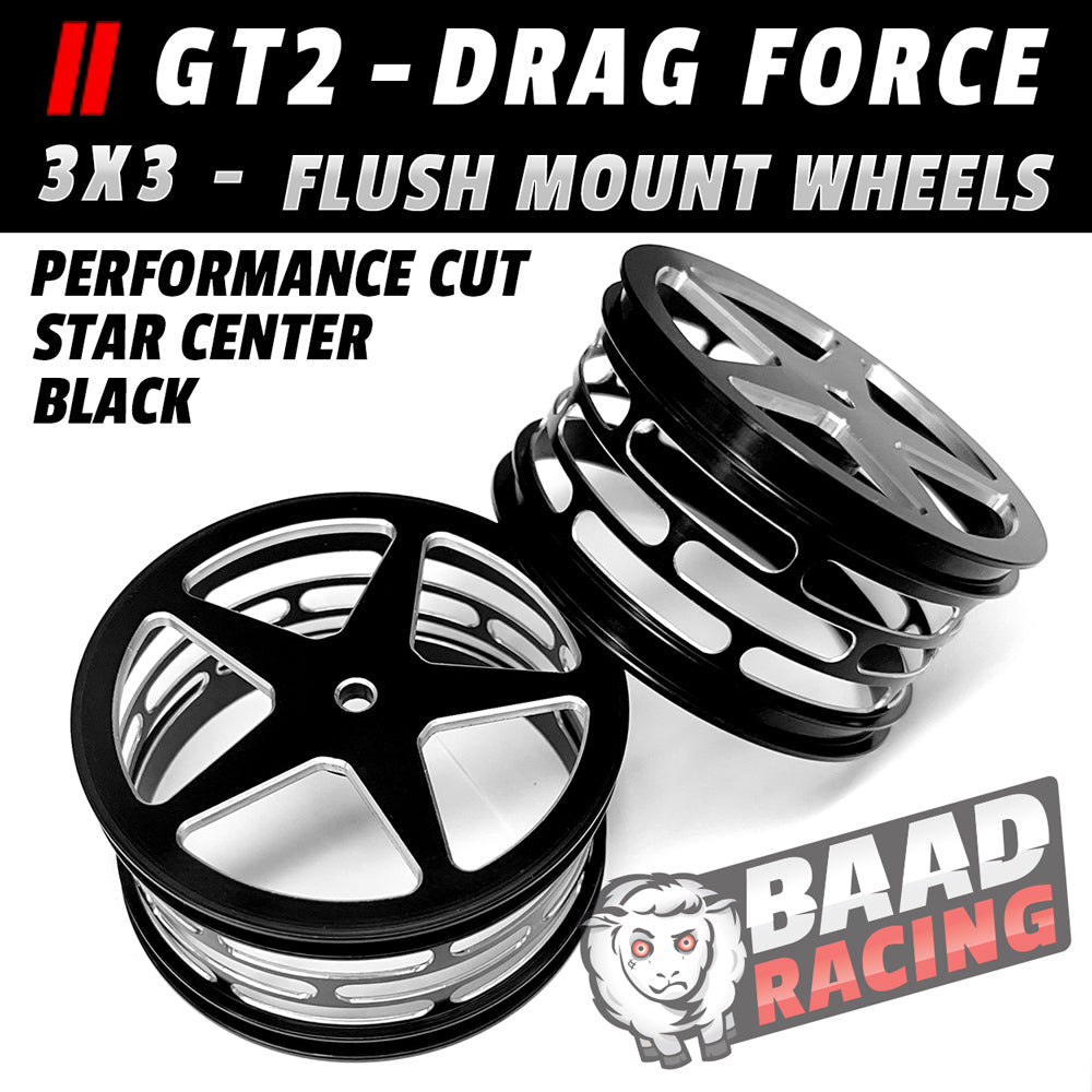 BAAD RACING | Glue Type 3"x3"- RC Drag Car Wheels