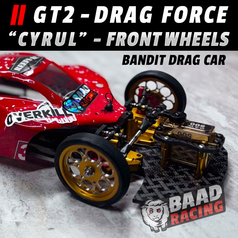 BAAD RACING | "CYRUL" - Glue Type - RC car front wheels - Purple