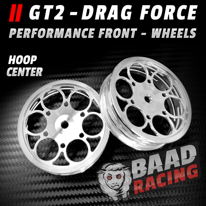 BAAD RACING | Billet RC Drag Car Parts - Glue Type - Front Wheels
