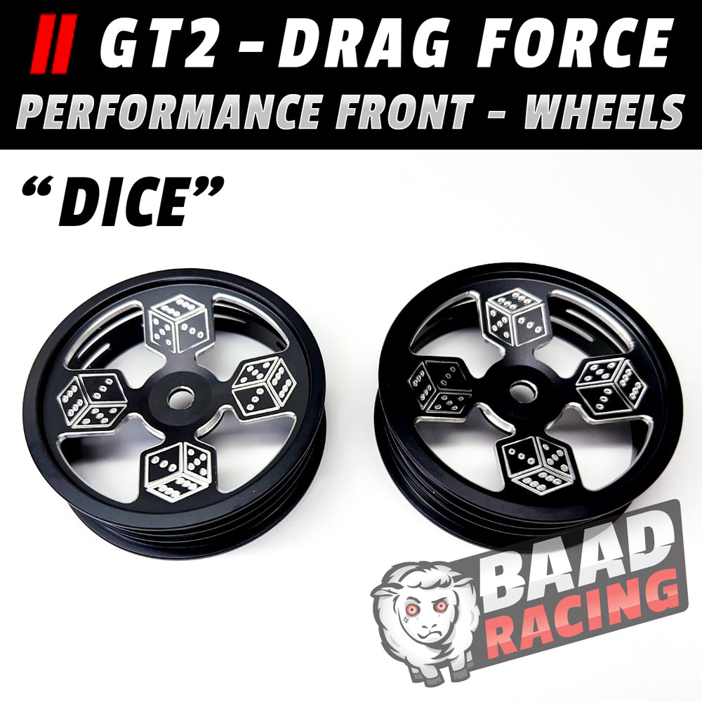 BAAD RACING | GT2 - Glue Type Drag Force - Front Wheels - DICE